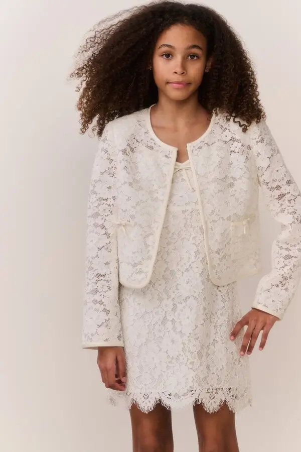 LoveShackFancy Junetta Lace Jacket - Ivory