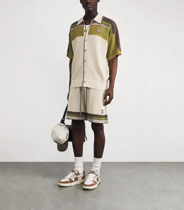 Amiri Mesh Logo Oversized Short-sleeve Shirt