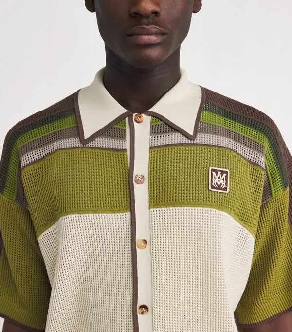 Amiri Mesh Logo Oversized Short-sleeve Shirt