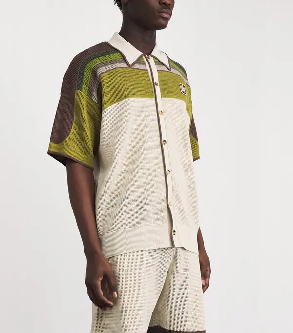 Amiri Mesh Logo Oversized Short-sleeve Shirt