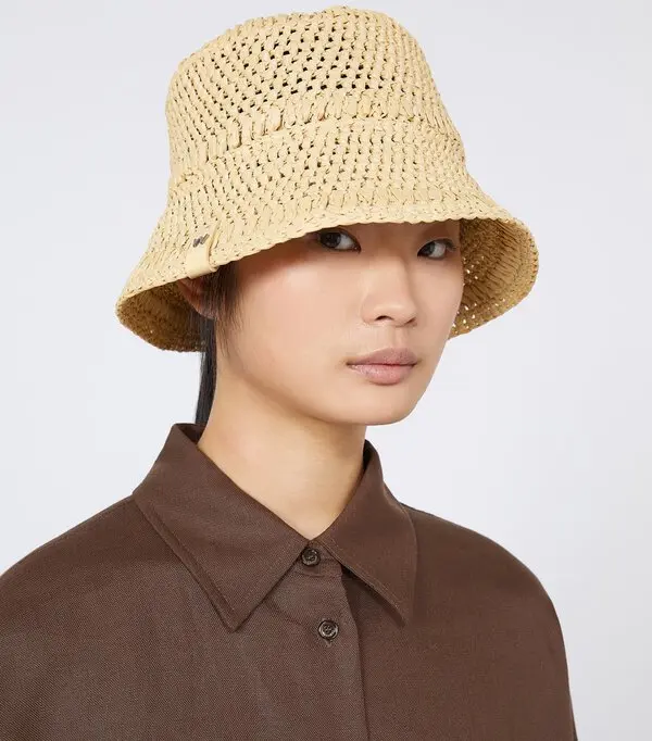 Max Mara Woven Bucket Hat - Beige