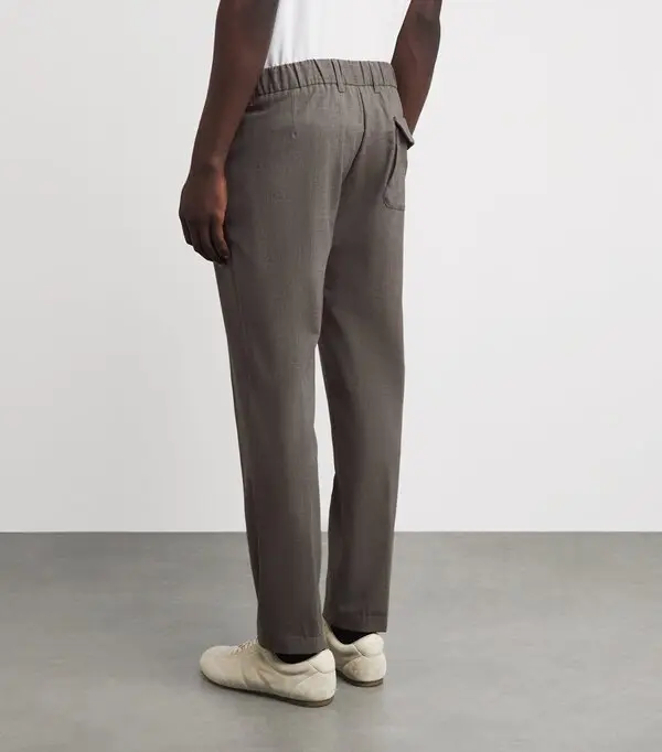 Herno Stretch-virgin Wool Pleated Trousers - Brown