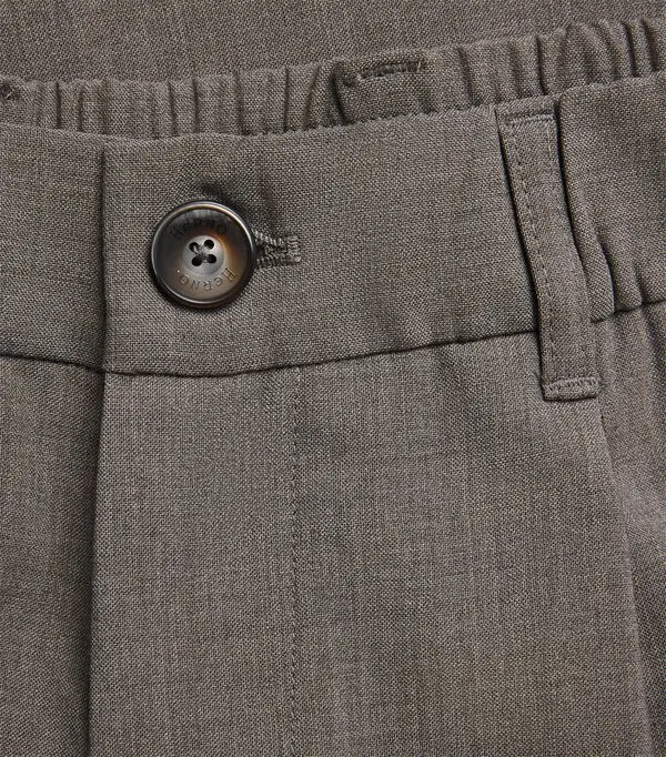 Herno Stretch-virgin Wool Pleated Trousers - Brown