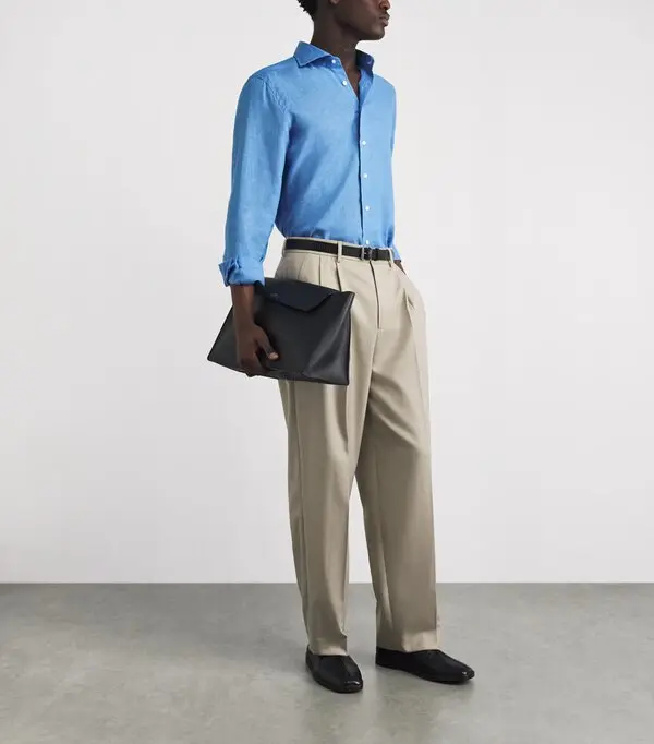 N.peal Linen Cannes Shirt - Blue