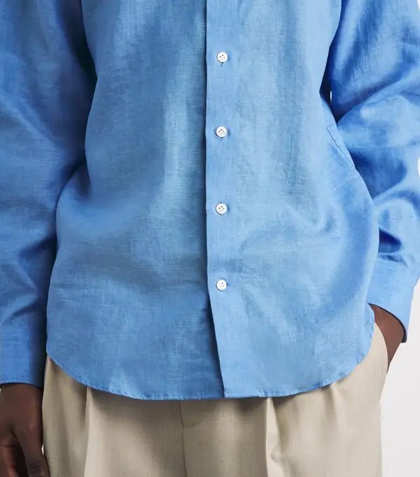 N.peal Linen Cannes Shirt - Blue