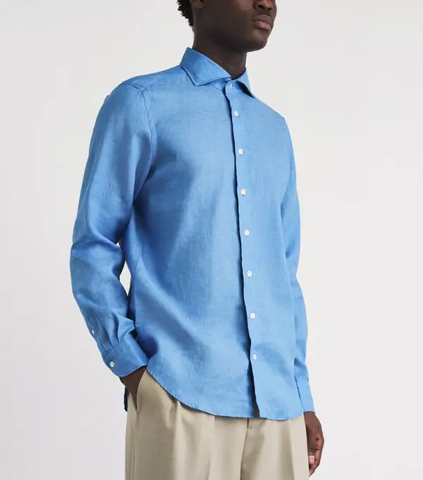 N.peal Linen Cannes Shirt - Blue