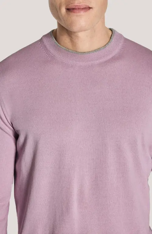 JACK VICTOR Dan Cotton Crewneck Sweater - Lilac