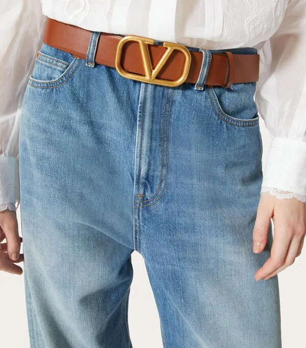 Valentino Garavani Reversible Vlogo Signature Belt - Brown