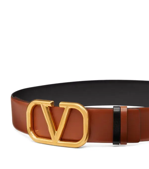 Valentino Garavani Reversible Vlogo Signature Belt - Brown