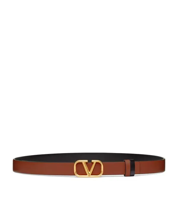Valentino Garavani Vlogo Signature Reversible Belt - Brown