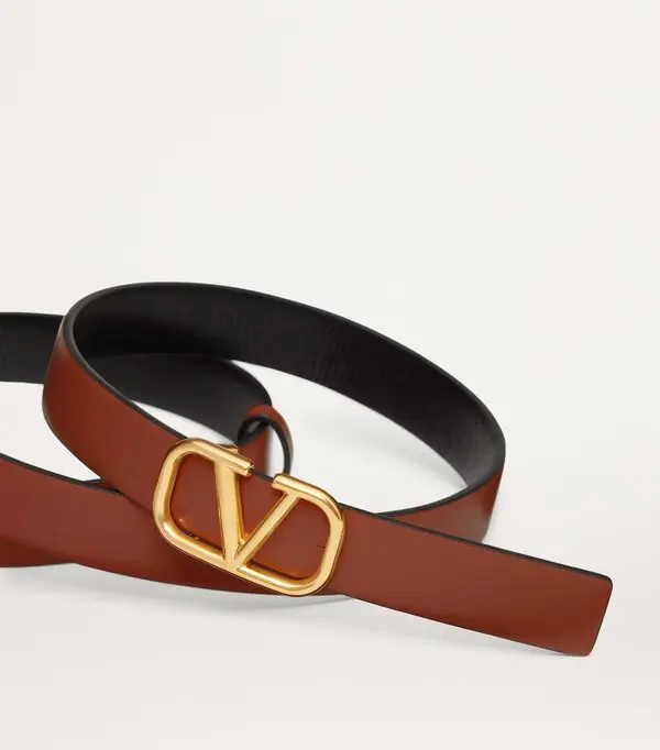 Valentino Garavani Vlogo Signature Reversible Belt - Brown