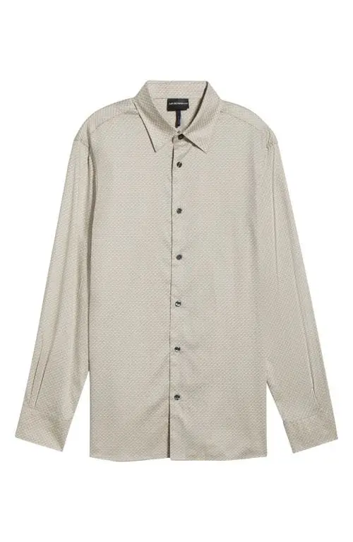 Emporio Armani Weave Pattern Stretch Button-up Shirt