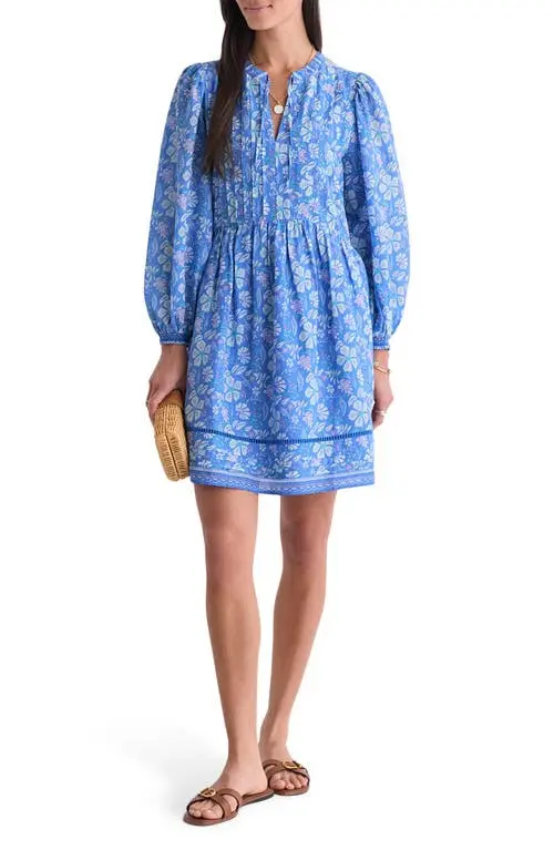 Vineyard Vines Nora Print Pintuck Long Sleeve Dress - Hibiscus Breaker