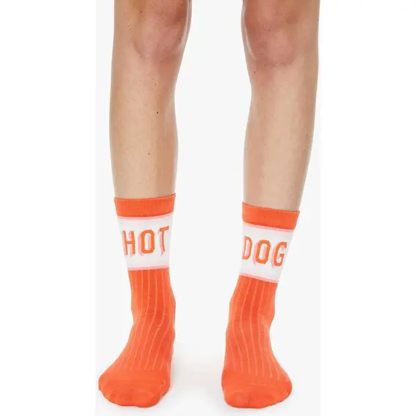 MOTHER Half Step Crew Socks - Hot Dog