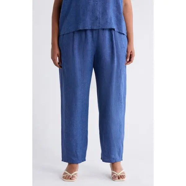 Eileen Fisher Pleated Organic Linen Lantern Pants - Deep Dive