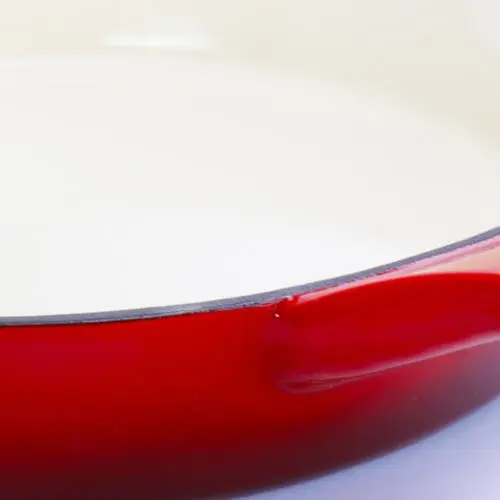 CROCK-POT 10 In. Round Enameled Cast Iron Skillet - Red