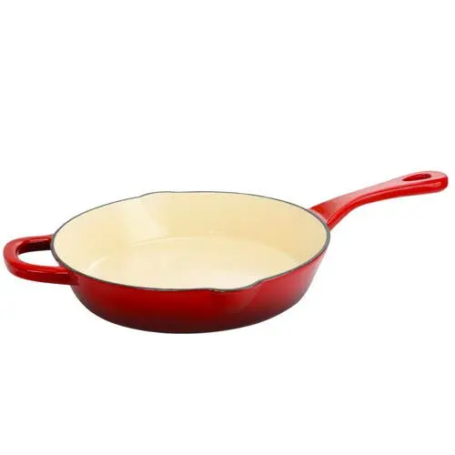 CROCK-POT 10 In. Round Enameled Cast Iron Skillet - Red