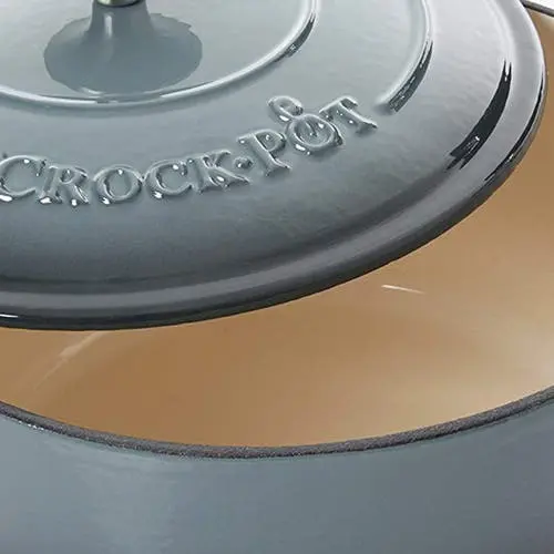 CROCK-POT 5 Quart Round Enameled Cast Iron Dutch Oven