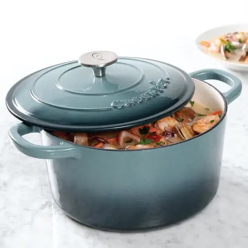CROCK-POT 5 Quart Round Enameled Cast Iron Dutch Oven