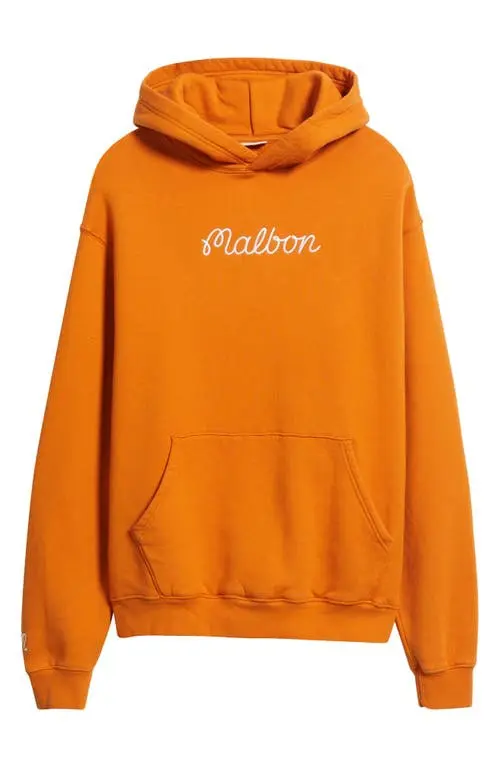 MALBON Fesque Cotton Fleece Hoodie - Marmalade