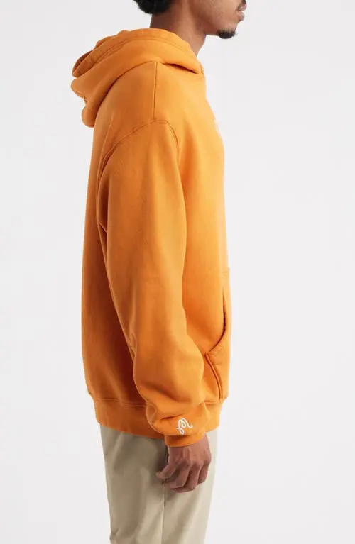 MALBON Fesque Cotton Fleece Hoodie - Marmalade