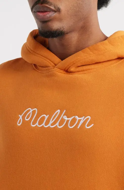 MALBON Fesque Cotton Fleece Hoodie - Marmalade