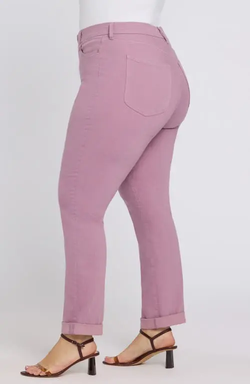 NYDJ Marilyn Triple Stitch High Waist Straight Leg Jeans - Dusky Daisy