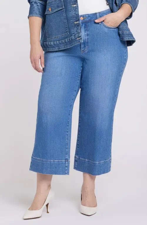 NYDJ Teresa Wide-leg Ankle Jeans With Wide Hem - Blue Paradise