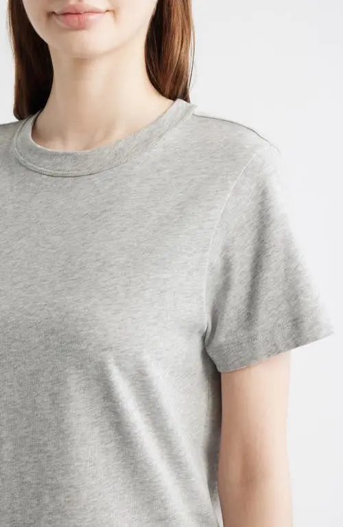 FRAME The Heather Boxy Crop T-shirt - Heather Grey