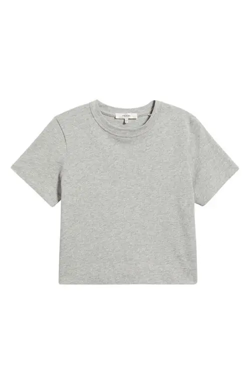 FRAME The Heather Boxy Crop T-shirt - Heather Grey