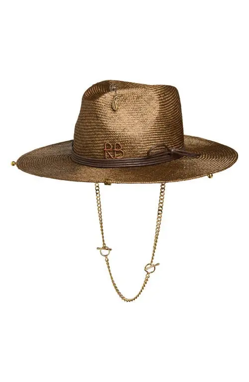 Ruslan Baginskiy Straw Fedora Hat - Brown