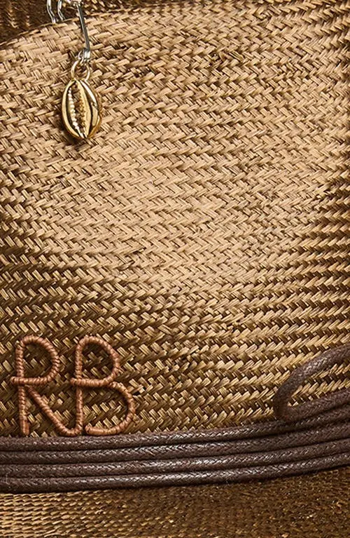 Ruslan Baginskiy Straw Fedora Hat - Brown