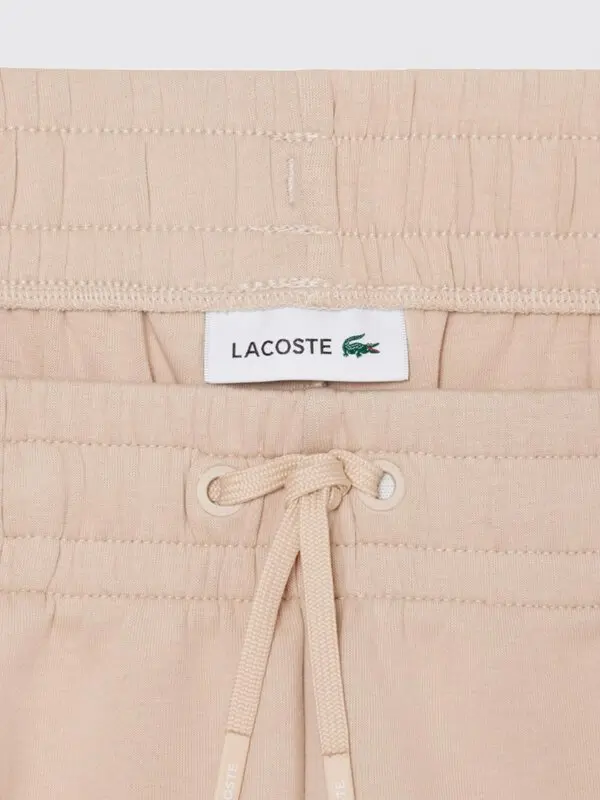 Lacoste Cotton Blend Wide Leg Pants - Beige