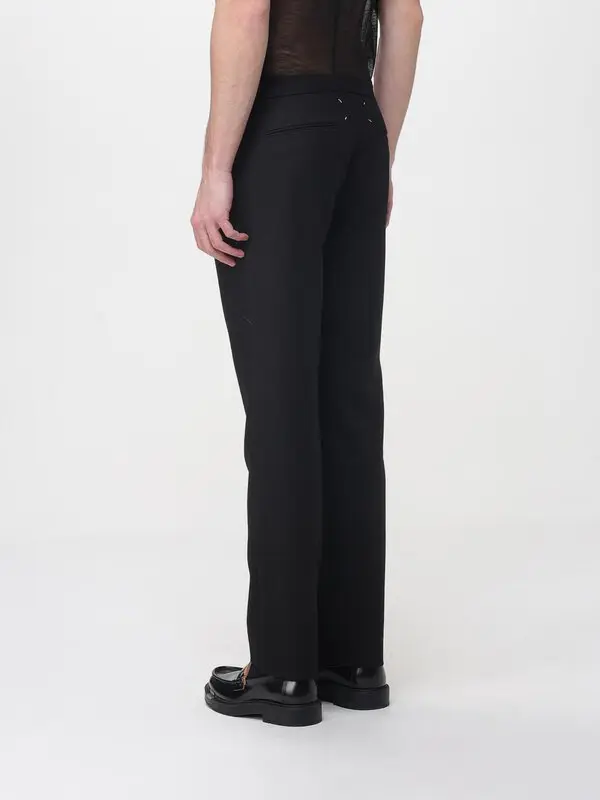 MAISON MARGIELA Slim Fit Wool Trousers With Drawstring