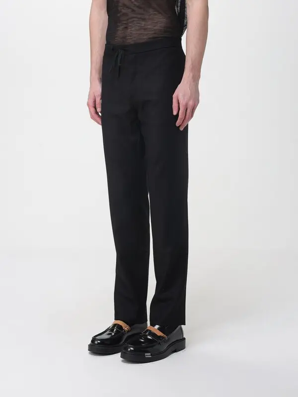 MAISON MARGIELA Slim Fit Wool Trousers With Drawstring