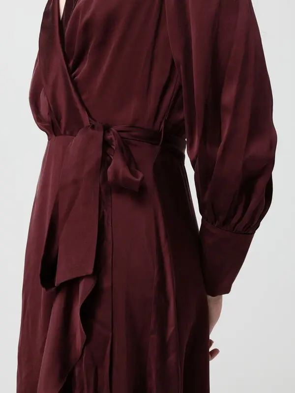 Zimmermann Wrap Dress With Ruffled Hem