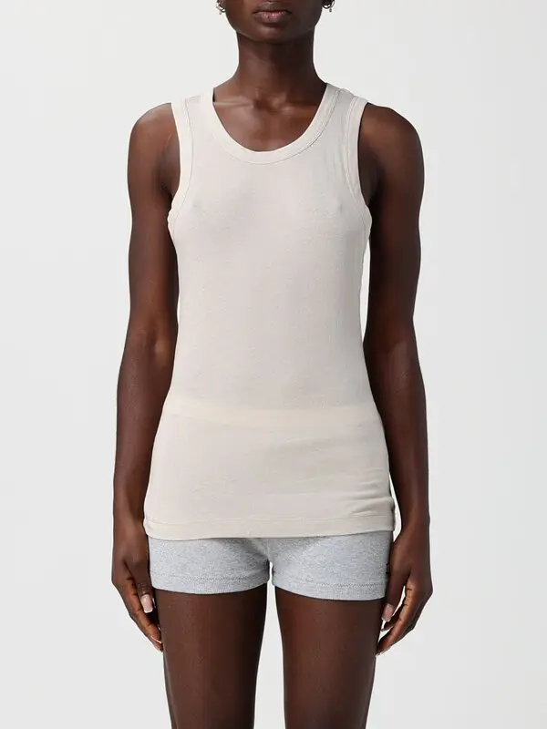 ENTIRE STUDIOS Stretch Cotton Sleeveless Top - Beige