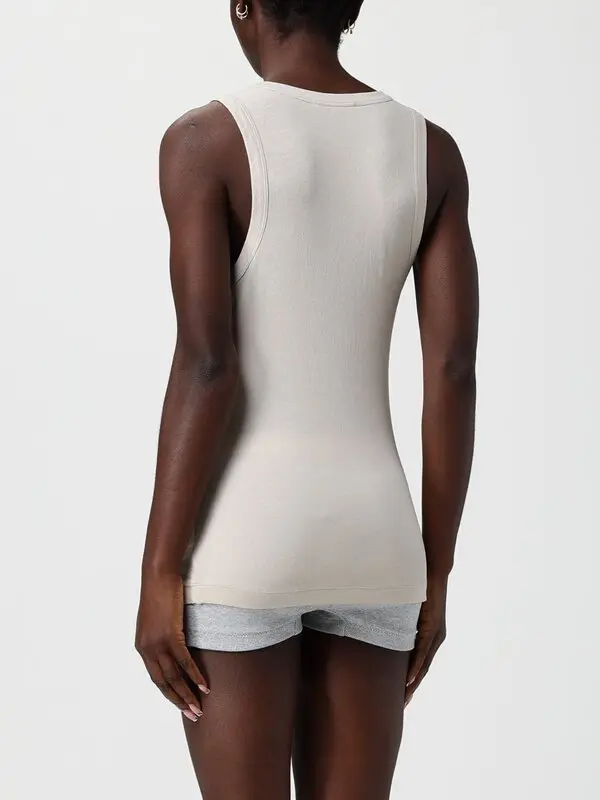 ENTIRE STUDIOS Stretch Cotton Sleeveless Top - Beige
