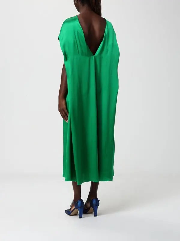 Dries Van Noten Satin Midi Dress - Green