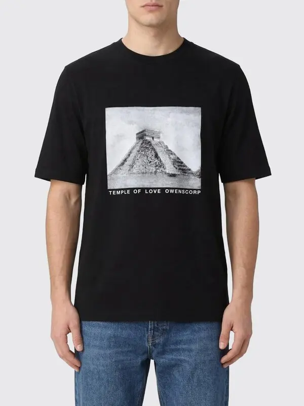 Rick Owens Printed Cotton Oversized T-shirt - Black
