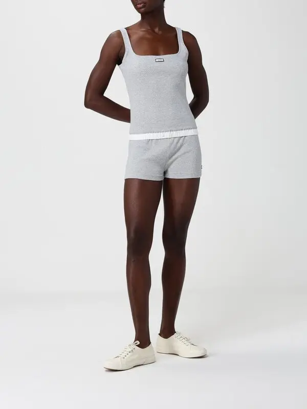 ENTIRE STUDIOS Stretch Cotton Knit Top - Grey