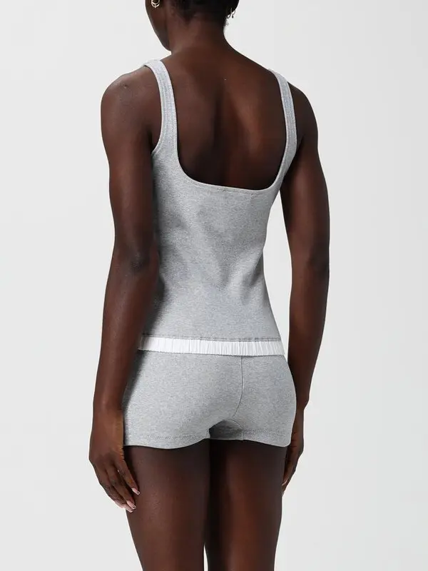 ENTIRE STUDIOS Stretch Cotton Knit Top - Grey