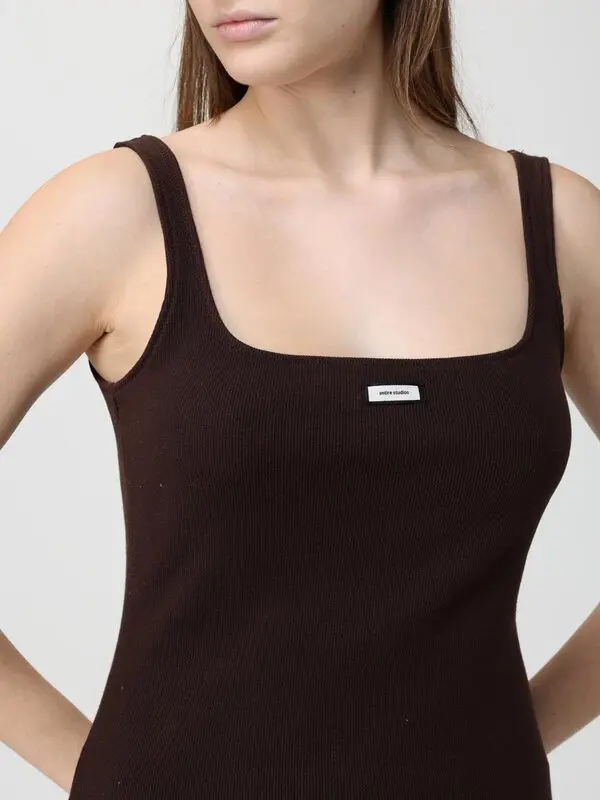 ENTIRE STUDIOS Stretch Cotton Top - Red