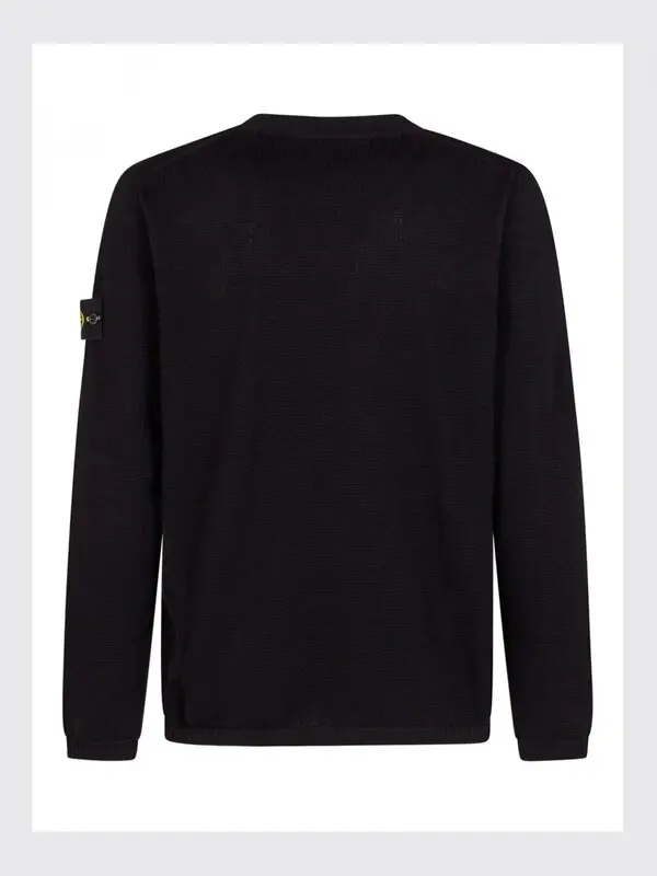 Stone Island Cotton Crew Neck Jumper - Black