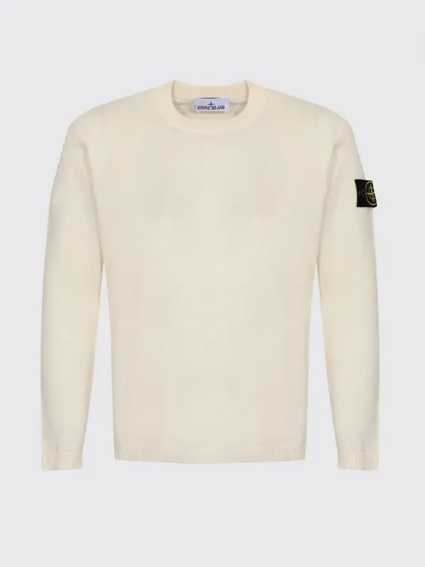 Stone Island Cotton Crew Neck Jumper - White