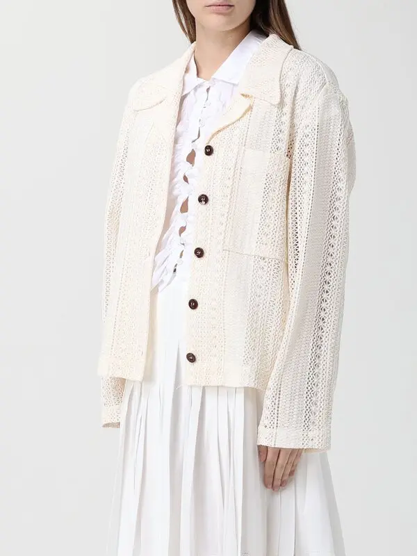 LOW CLASSIC Cotton Lace Light Jacket - Ivory
