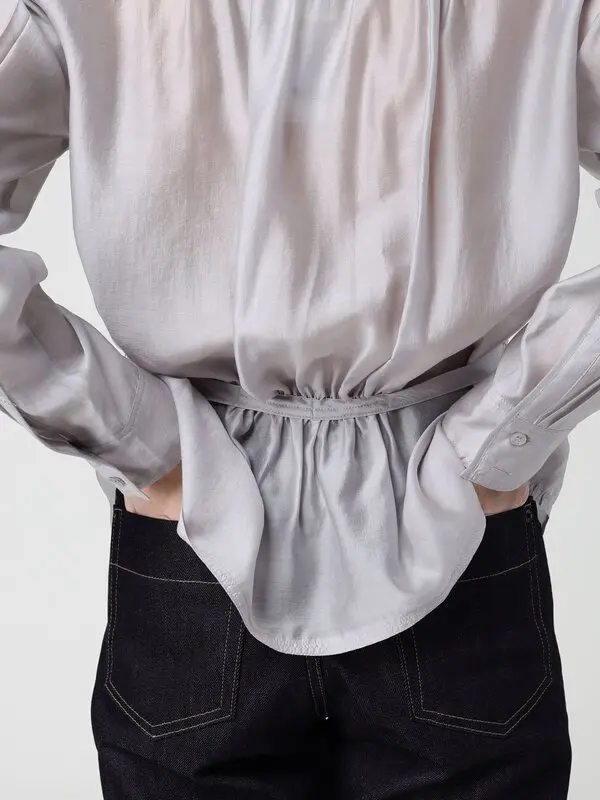 LOW CLASSIC Belted Shirt - Grey