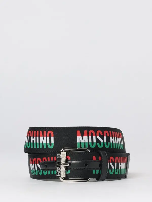 Moschino Logo Belt - Black