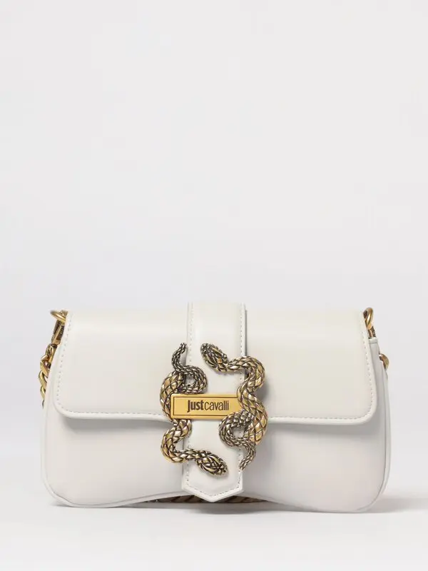 Just Cavalli Embossed Logo Crossbody Bag - Grey
