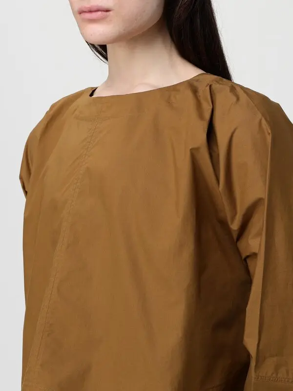 Soeur Cotton Cropped Top - Brown